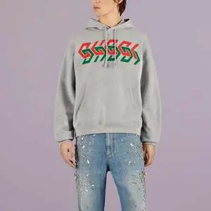 Gucci Chain Print Hooded Sweatshirt