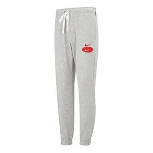 Nike Large Logo Printing Loose Casual Sports Pants/trousers/joggers Autumn Gray - Default Color