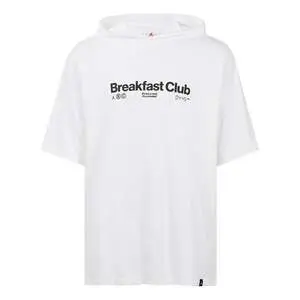 Nike Alphabet Printing Hooded Pullover Short Sleeve White T-shirt - Default Color