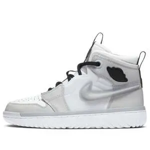 JORDAN 1 React High Top Sneakers - White/grey Fog