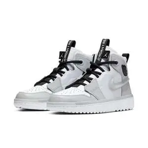 JORDAN 1 React High Top Sneakers - White/grey Fog
