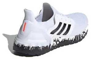 Adidas Ultraboost 20 Athletic Sneakers With Paint Splatter Detailing - White/black
