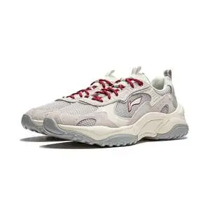 LI-NING Churui Athletic Sneakers - Beige/grey/red