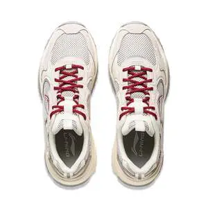LI-NING Churui Athletic Sneakers - Beige/grey/red