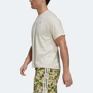 Adidas Solid Color Logo Alphabet Round Neck Sports Short Sleeve White