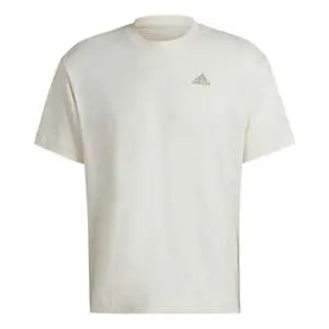 Adidas Solid Color Logo Alphabet Round Neck Sports Short Sleeve White - Multi-color
