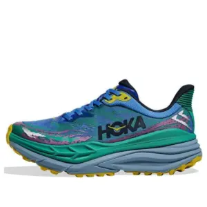 Hoka One One Stinson 7 Athletic Sneakers - Virtual Blue/tech Green