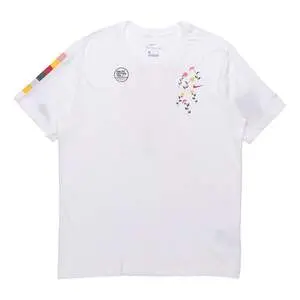 Nike Dry-fit Graphic Print Short Sleeve T-shirt - White