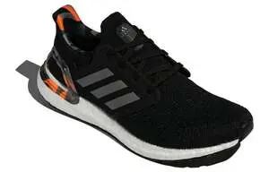 Adidas Ultraboost 20 "black Signal Orange Camo" Sneakers - Black/gray/orange