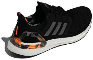 Adidas Ultraboost 20 "black Signal Orange Camo" Sneakers - Black/gray/orange