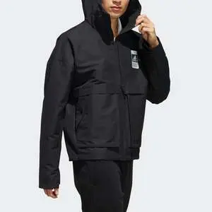 Adidas Logo Zip-up Hooded Long Sleeve Jacket