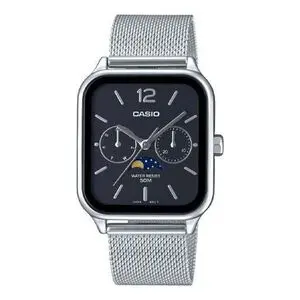 Casio Monophase Quartz Stainless Steel Watch - Silver/black