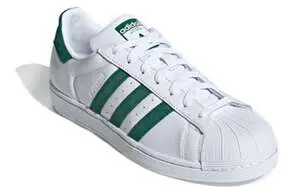 Adidas Superstar Low Top Sneakers - White/green