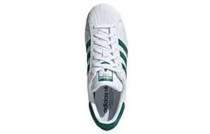 Adidas Superstar Low Top Sneakers - White/green
