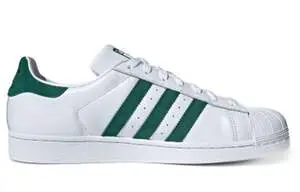 Adidas Superstar Low Top Sneakers - White/green