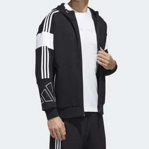 Adidas Hooded Jacket With Spliced Design