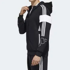 Adidas Hooded Jacket With Spliced Design