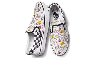 VANS Flour Shop X Classic Slip-on Sneakers - White/black