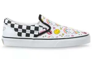 VANS Flour Shop X Classic Slip-on Sneakers - White/black