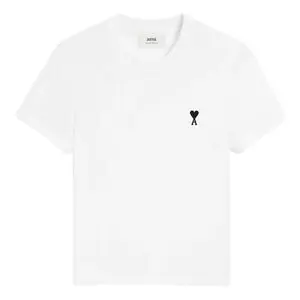 AMI Paris Small Heart Logo T-shirt - White/black