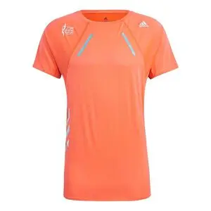 Adidas Adidas Marathon Running Short Sleeve T-Shirt Red