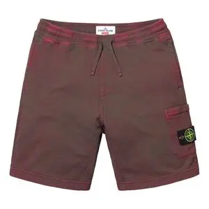 Supreme Ss19 X Stone Island Sweatshort Crossover Cargo Shorts - Red