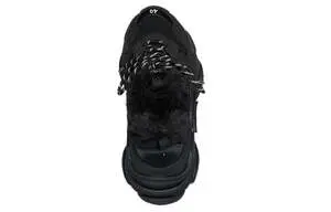Balenciaga Triple S Sneakers With Faux Fur Trim