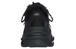 Balenciaga Triple S Sneakers With Faux Fur Trim