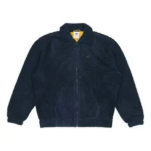 Adidas Embroidered Logo Lapel Sports Jacket - Blue