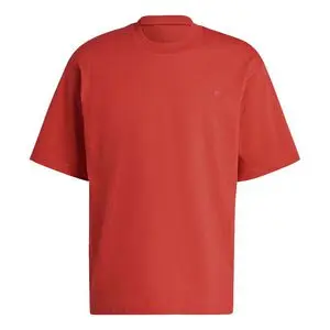 Adidas Men's Adidas Originals C Tee Solid Color Small Label Loose Sports Short Sleeve Wine Red T-shirt Default Color