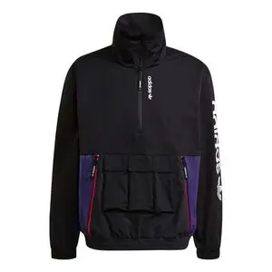 Adidas Originals Stand Collar Sports Jacket - Black