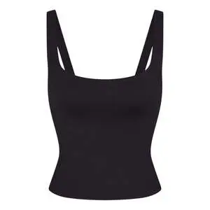 Nike X Skims Matte Square-neck Tank - Obsidian