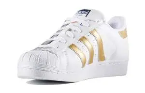 Adidas Superstar J Gold Tone Sneakers