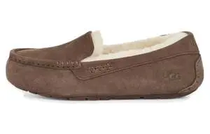 UGG Ansley Suede And Sheepskin Slippers - Brown