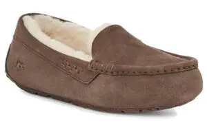 UGG Ansley Suede And Sheepskin Slippers - Brown