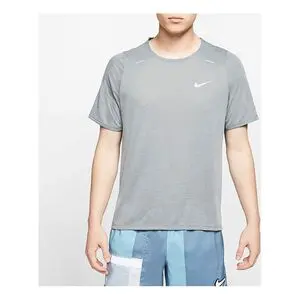 Nike Rise 365 Running Short Sleeve Shirt - Gray