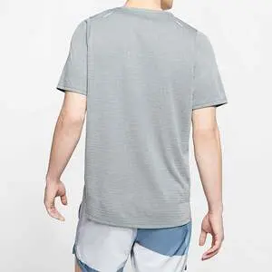 Nike Rise 365 Running Short Sleeve Shirt - Gray