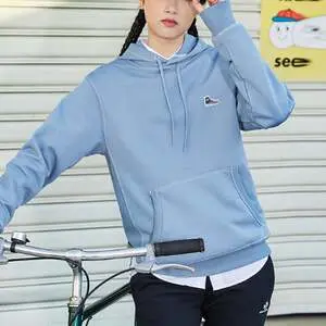 CONVERSE Alphabet Printing Sports Retro Blue Hoodie