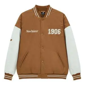 NEW BALANCE Varsity Jacket - Tan/white