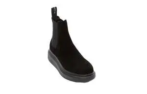 Alexander McQueen Hybrid Chelsea Boot Suede - Black