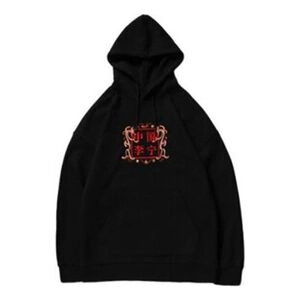 LI-NING New York Fashion Week Embroidered Pullover Hoodie - Black