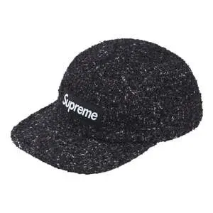 Supreme Ss26 Bouclé Camp Cap - Black