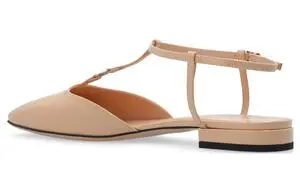 Gucci Ballerina Flats With T-strap Detail - Pink
