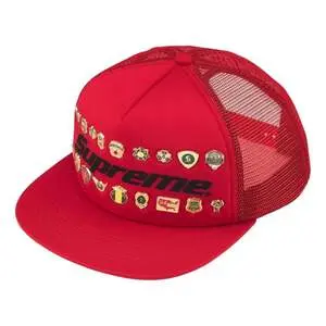 Supreme Ss26 Pins Mesh Back 5-panel Cap - Red