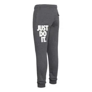 Nike Alphabet Fleece Lined Stay Warm Knit Sports Pants Gray - Grey