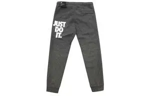 Nike Alphabet Fleece Lined Stay Warm Knit Sports Pants Gray - Grey