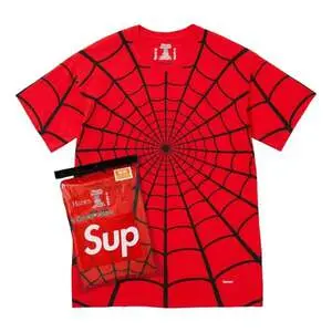 Supreme X Hanes Spider-man Tagless T-shirt - Red