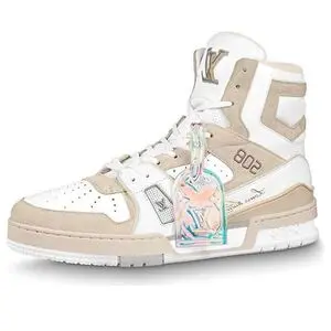 LOUIS VUITTON High Top Sneakers - White/beige/grey