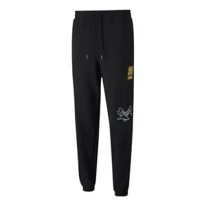 PUMA X Britto Crossover Casual Sports Knit Long Pants - Black