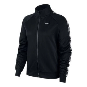 Nike Stand Collar Zip-up Track Jacket With Side Logo Detail - Black